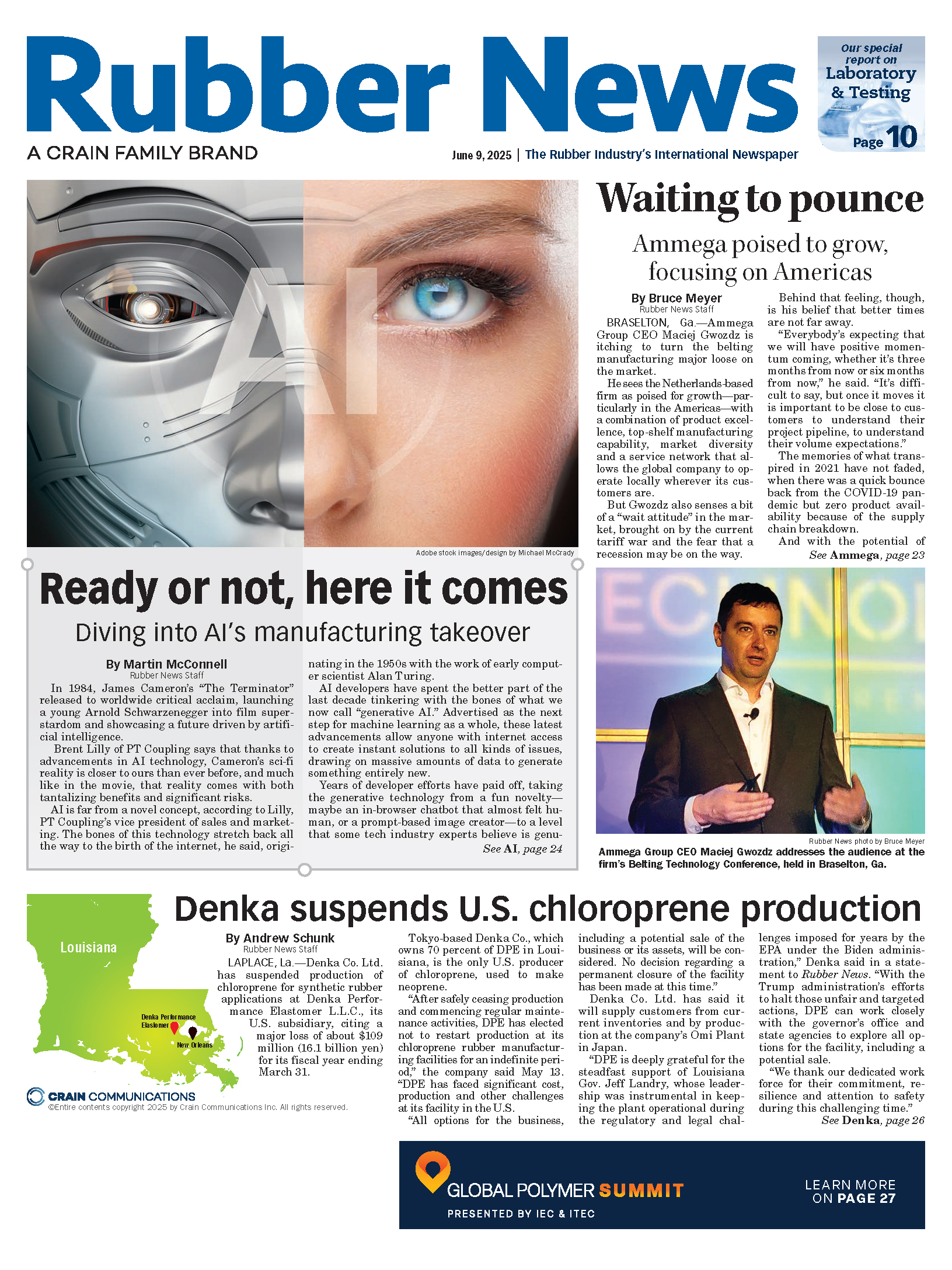 Rubber News features lab and testing, risks and benefits of AI | Rubber ...