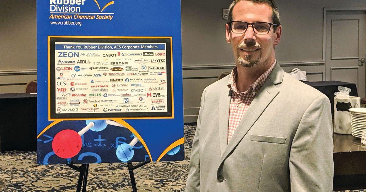 Christopher Robertson at home as Rubber Chemistry & Technology editor ...