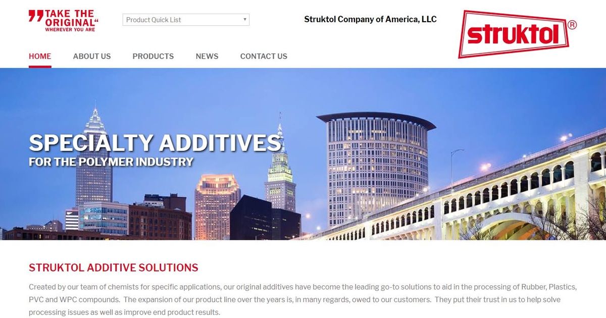 Struktol launches redesigned website | Rubber News
